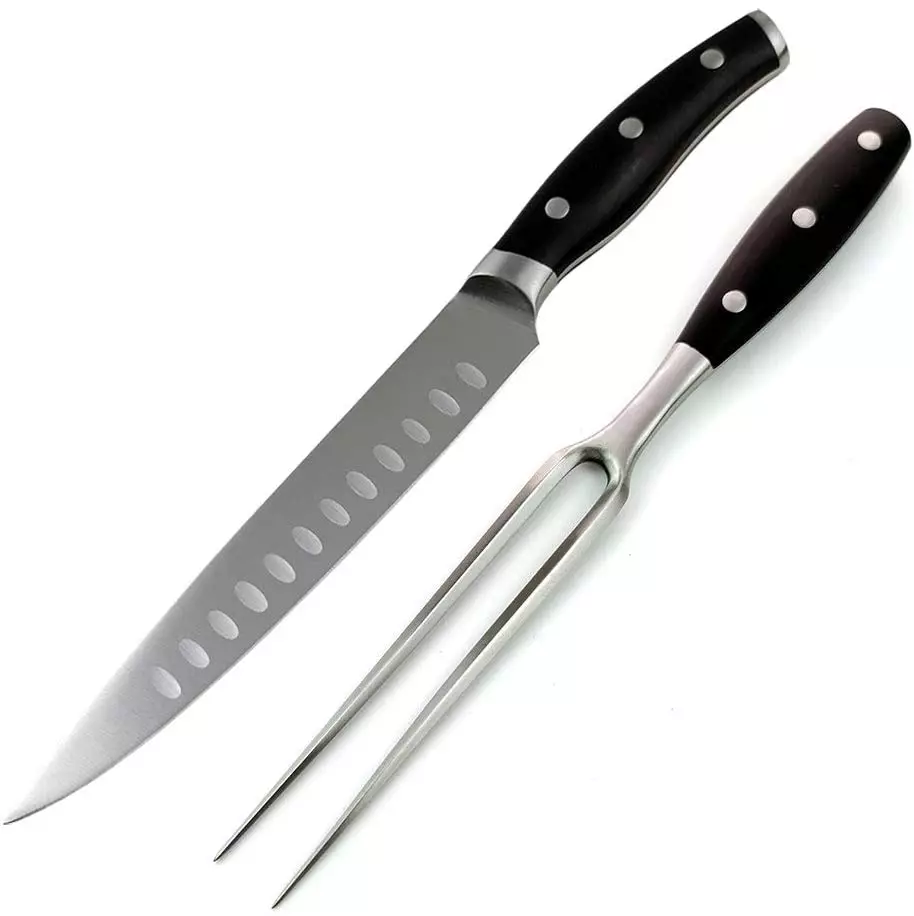 Kakamono Carving Knife ແລະ Fork Set