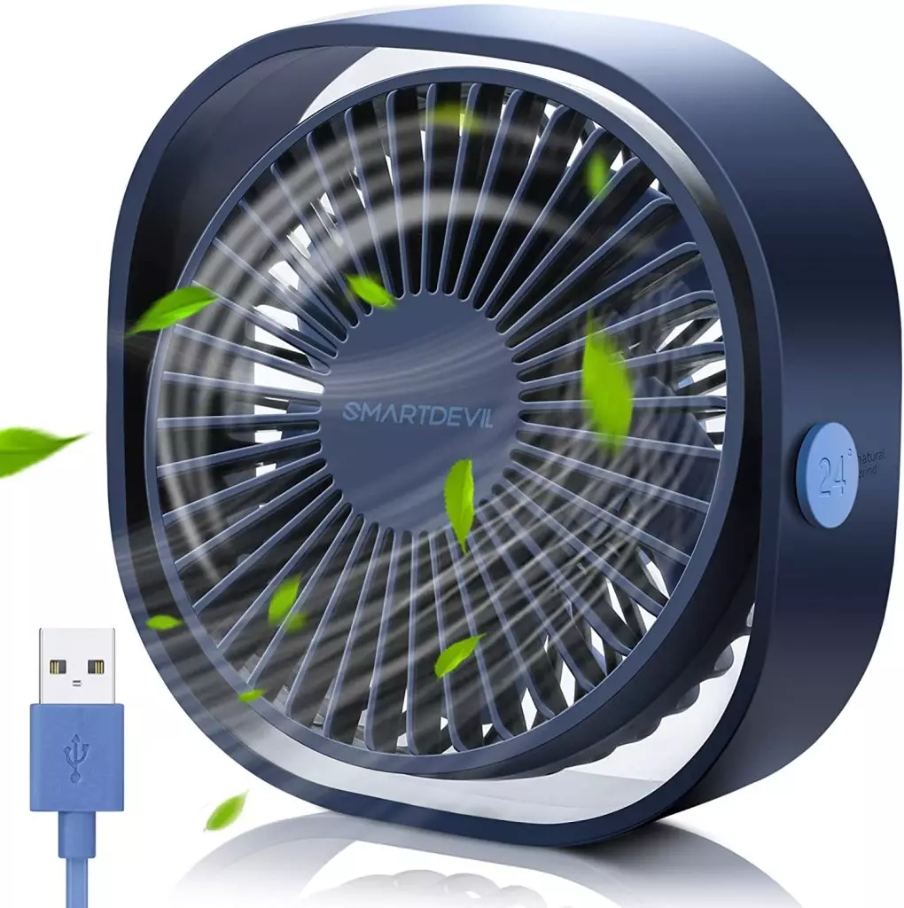 SmartDevil Ventilatore da scrivania USB personale piccolo