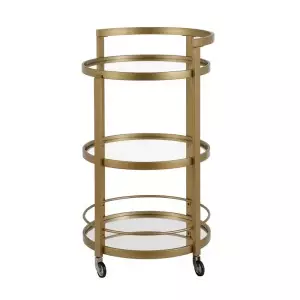 Willem Mirrored Bar Cart