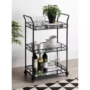 Menachem Metal 3 Tier Tray Bar Cart