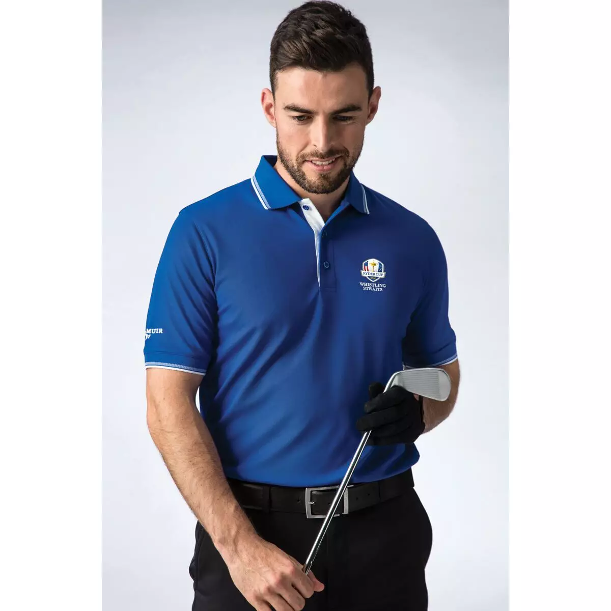 グレンミュア オフィシャル ライダーカップ 2021 ピケ ゴルフ ポロシャツ、男性に最適なゴルフシャツ