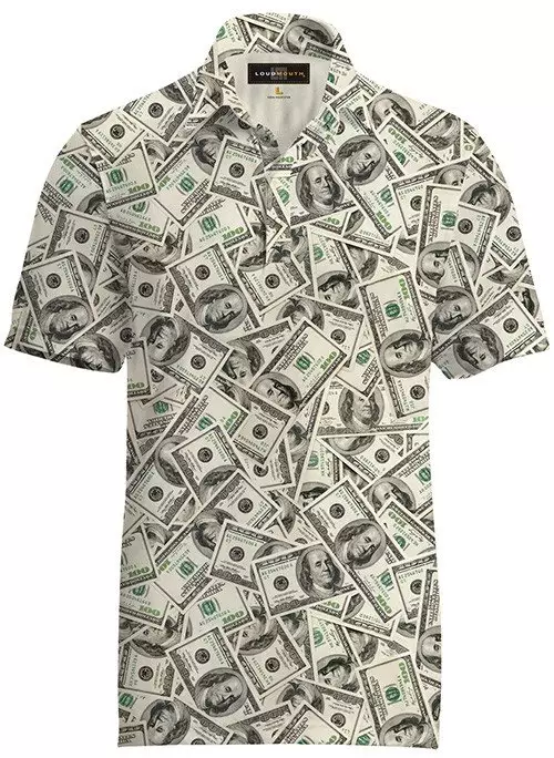 საუკეთესო მამაკაცის გოლფის მაისურები - ხმამაღალი დოლარის პრინტი პოლო