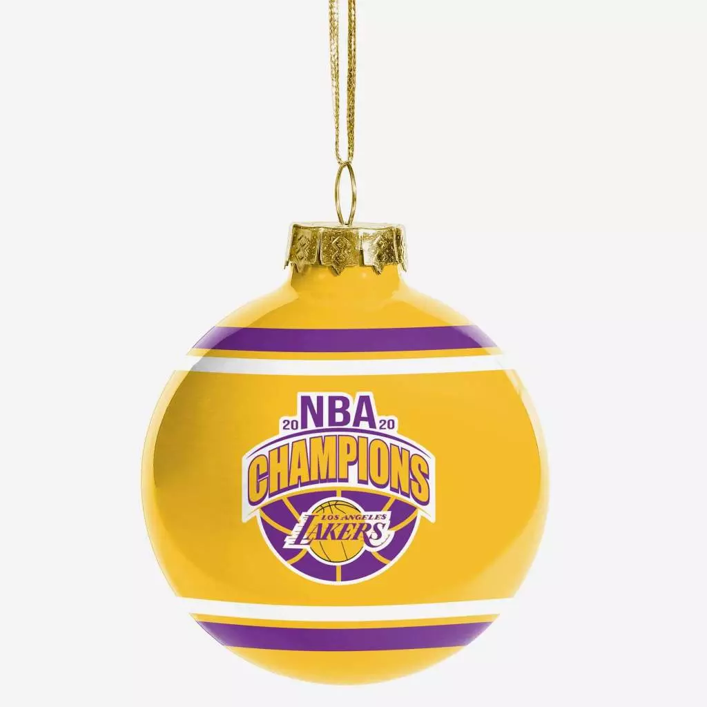 Los Angeles Lakers 2020 NBA Şampiyonên Glass Ball Ornament