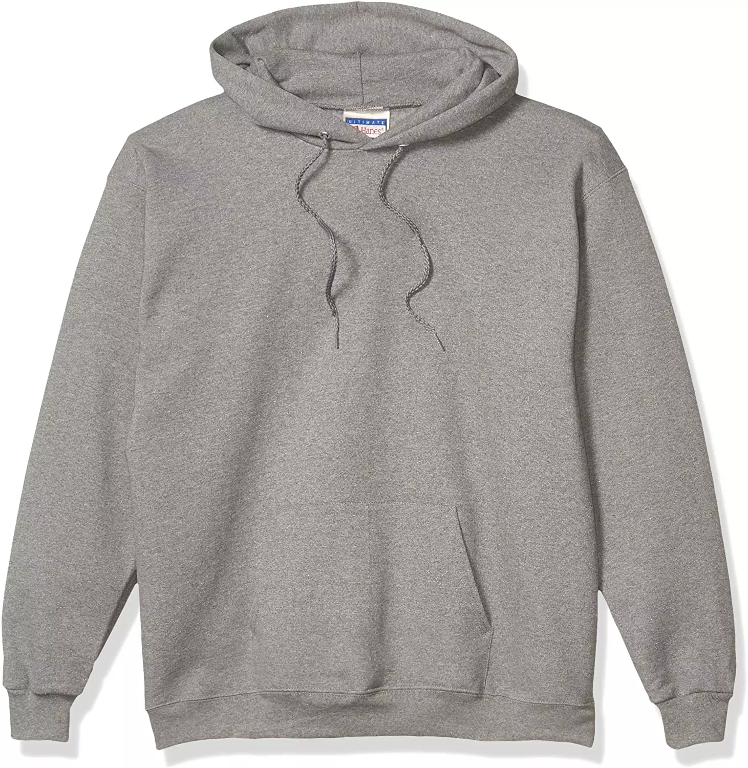 Grey Hanes Men's Cotton Heavyweight Pullover Hoodie Sweatshirt