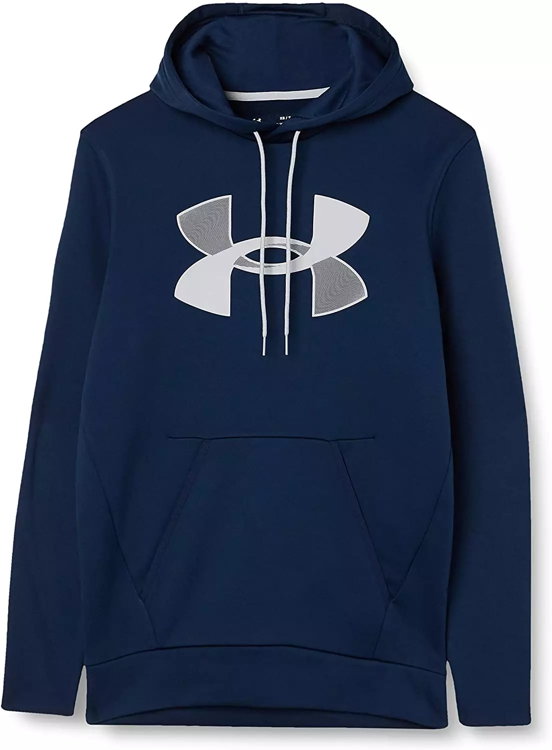 Under Armour Fleece hettegenser med stor logo for menn i marineblått