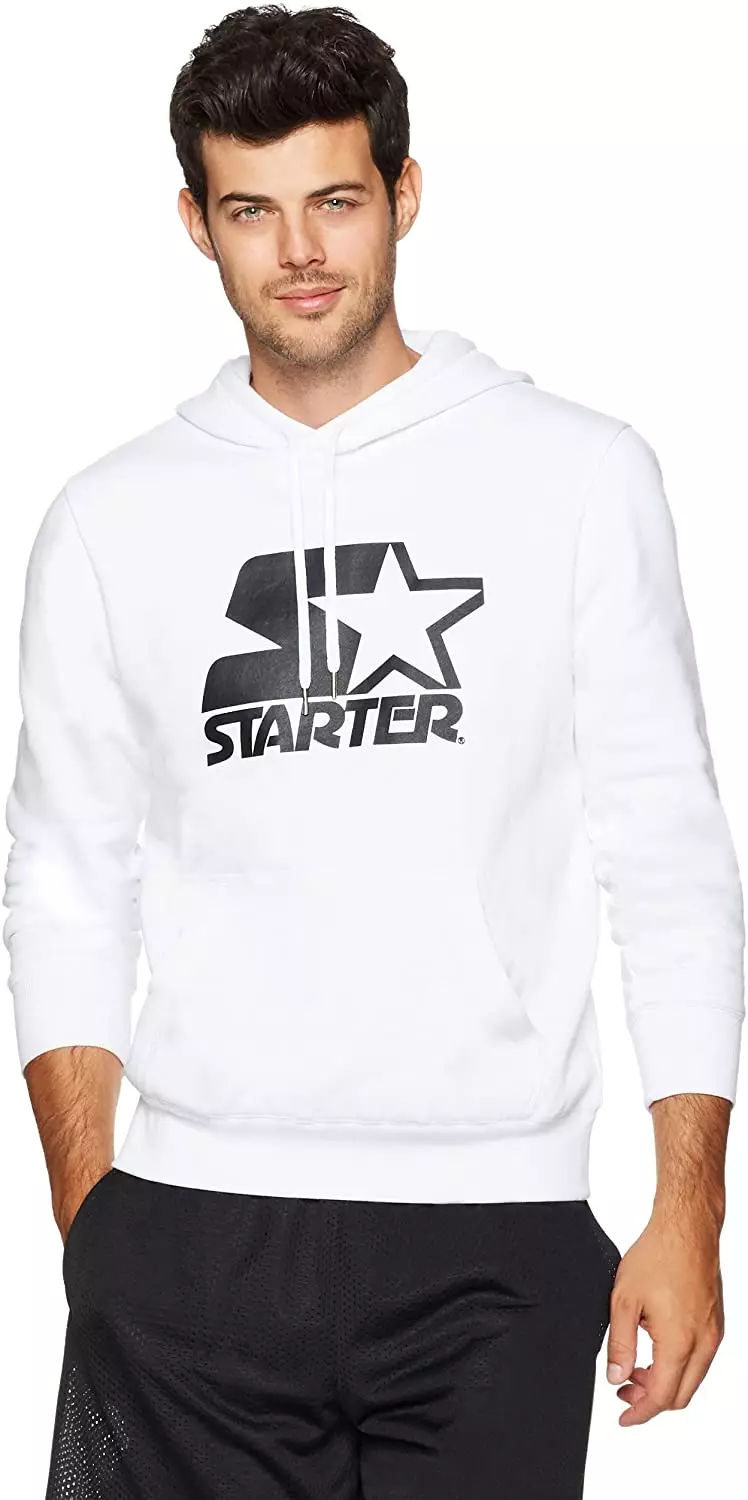 Starter Men's Pullover Logo Hoodie, plej bonaj kapuĉoj ĉe Amazon