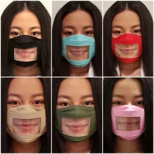ANTI-FOG Adults Clear Face Mask - geriausia skaidri veido kaukė