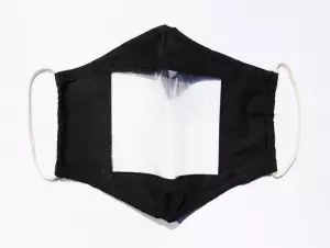מסכת פנים VictoriaAnnStudio עם חלון שקוף