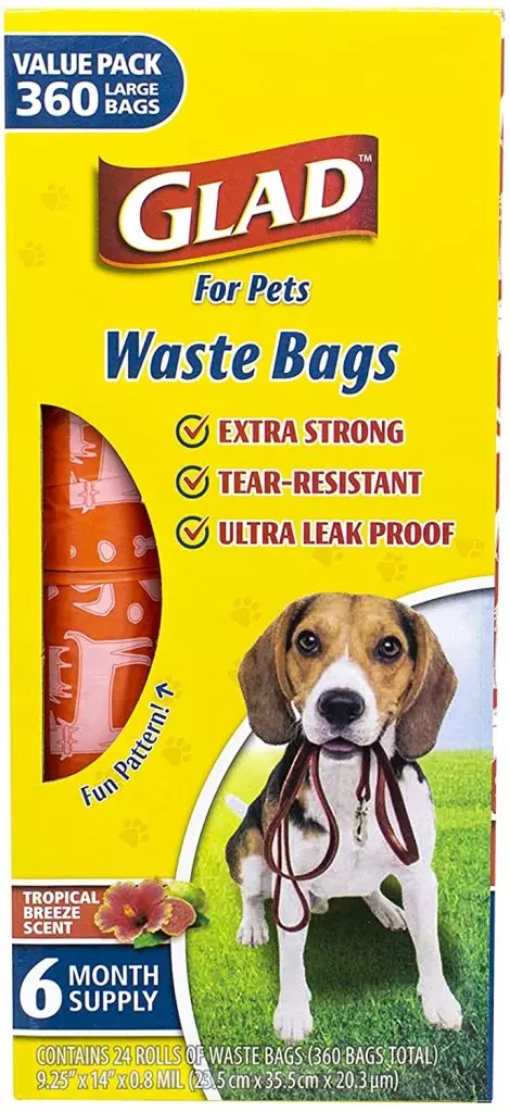 Feliz para as mascotas Bolsas grandes para residuos de cans