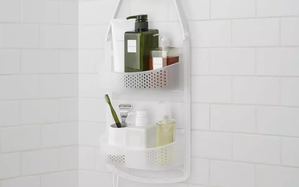 AmazonBasics shower caddy macet ing ngisor pancuran