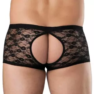 LHM All Over Lace Open Front ug Back Boxer Shorts