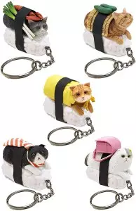 keychain sushi pusi, keychain dị mma