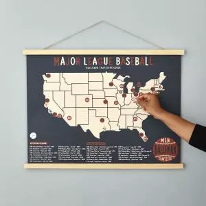 MLB Ballpark Traveler's Map, presenter till sportfantaster