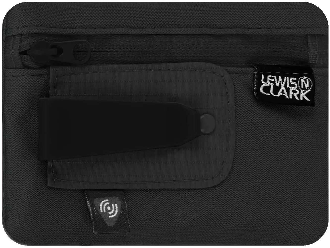 Lewis N. Clark Carteira de cinto de viaxe con clip oculto RFID