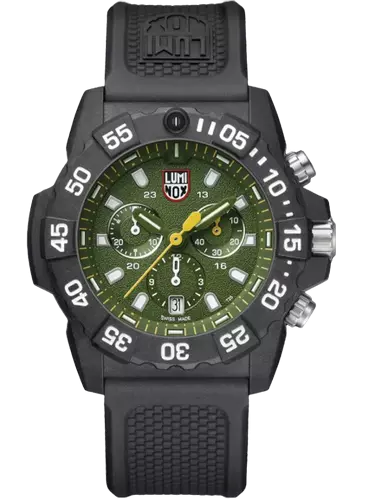 Luminox marin sele vèt kadran kronograf