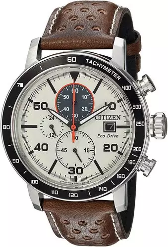 Citizen ca0649 eco drive xronografli jigarrang tasma