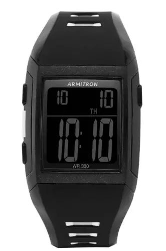 Black armitron LED famakiana chronograph