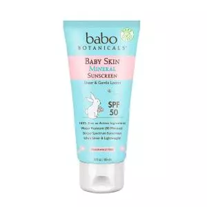 Babo Botanicals תחליב קרם הגנה מינרלי לעור לתינוק SPF 50