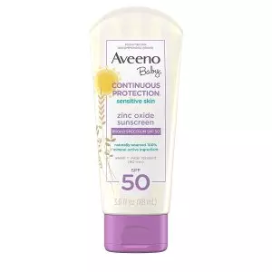 Aveeno Baby Etengabeko Babesa Zink Oxido Mineral Eguzkitarako Krema