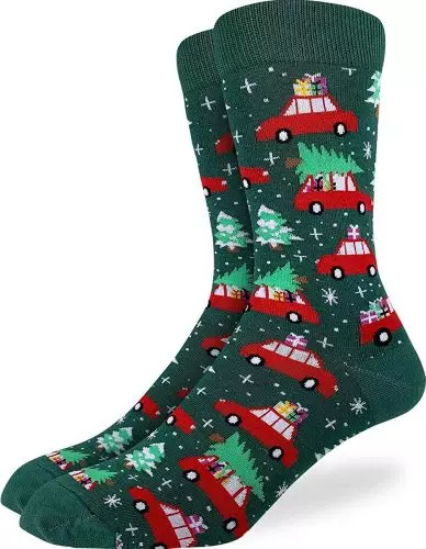 Beschte Chrëschtdag socks - Good Luck Sock Chrëschtdag Tree Holiday Socks