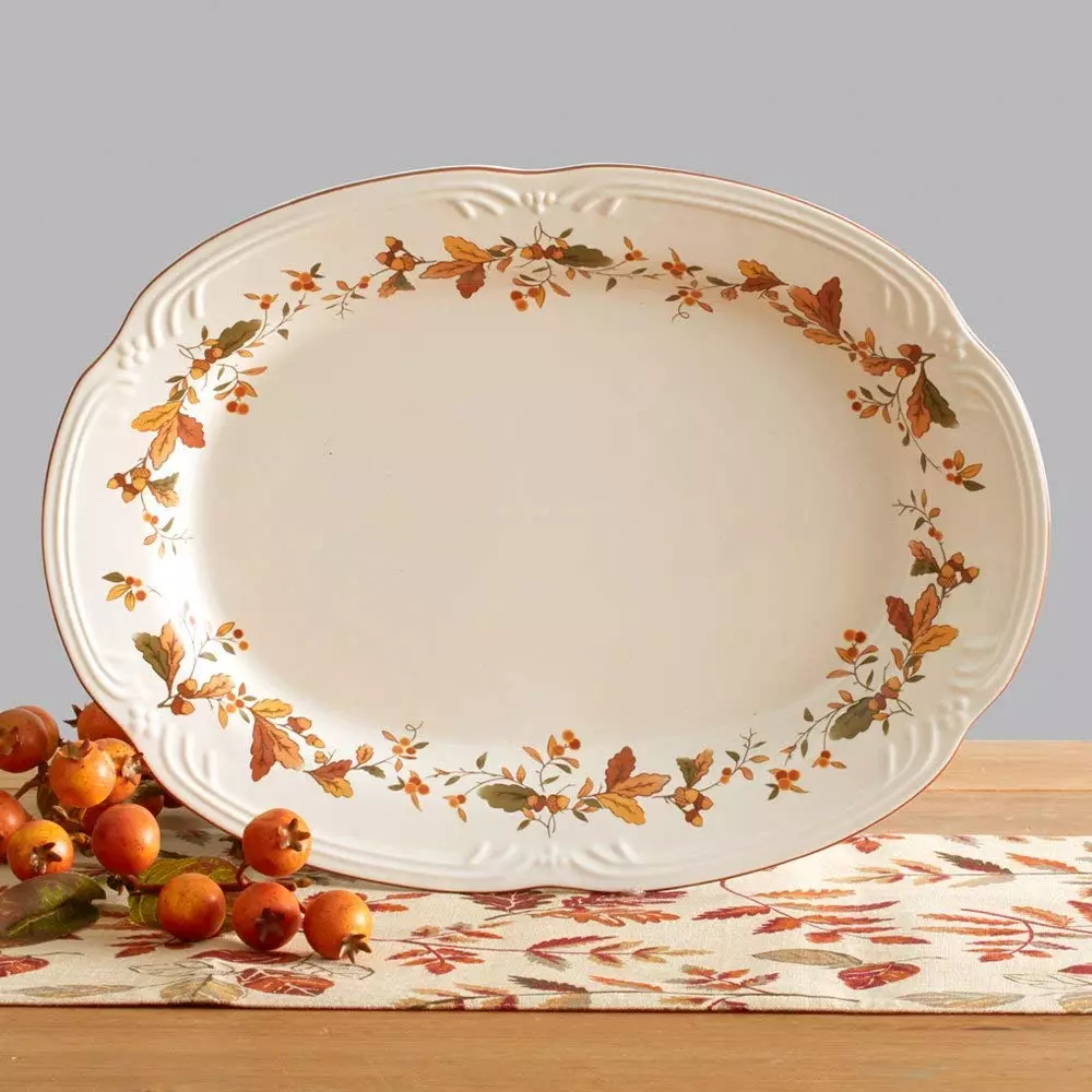 Pfaltzgraff Autumn Berry Oval Platter (ສຳລັບຕຸລະກີ)