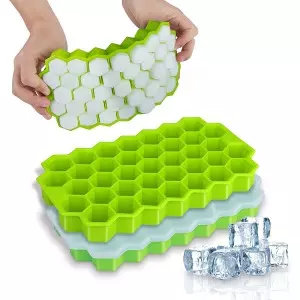 Moldes para cubos de gelo de silicone WETONG 2 pacotes