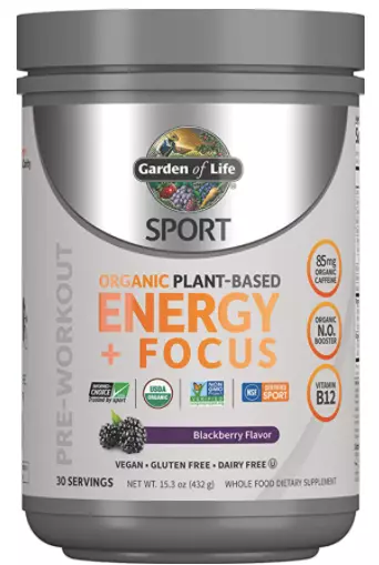 Garden of Life Sport Organiese plant-gebaseerde energie + fokus, beste voor-oefendrankies