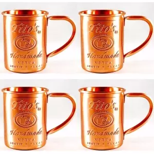 Tito's Vodka Copper Moscow Mule Mug Set