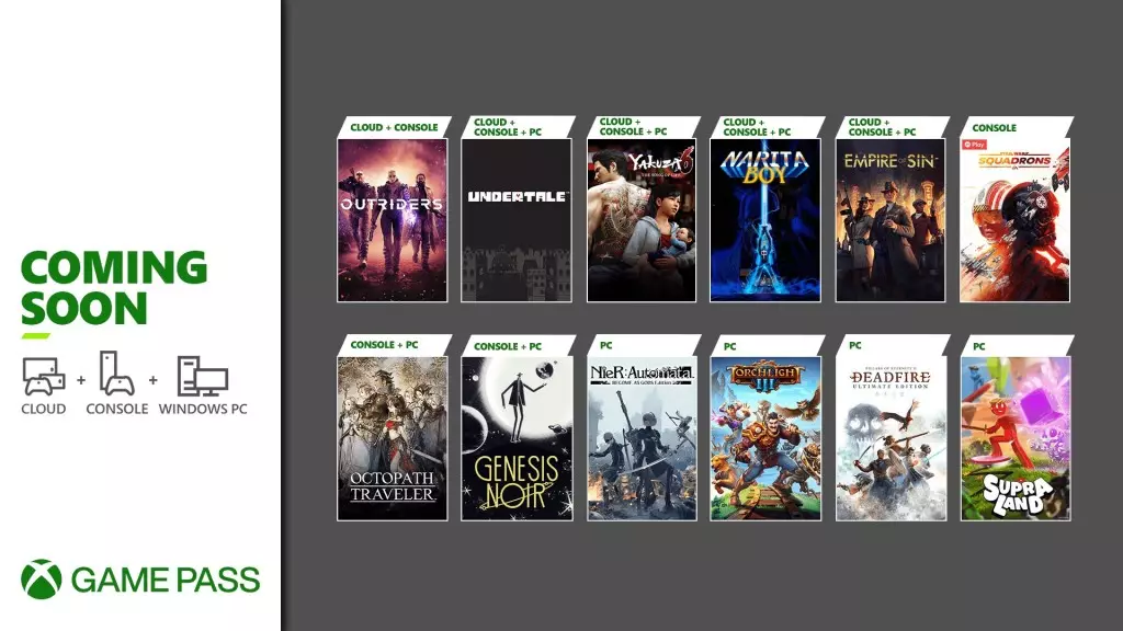 xbox game pass - fironana lalao malaza indrindra amin'ny 2021