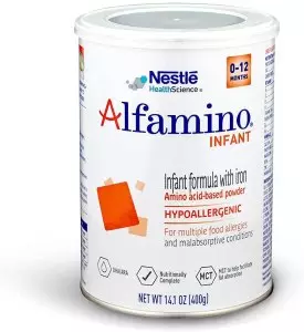 Alfamino spedbarnsaminosyrebasert spedbarnsblanding med jern