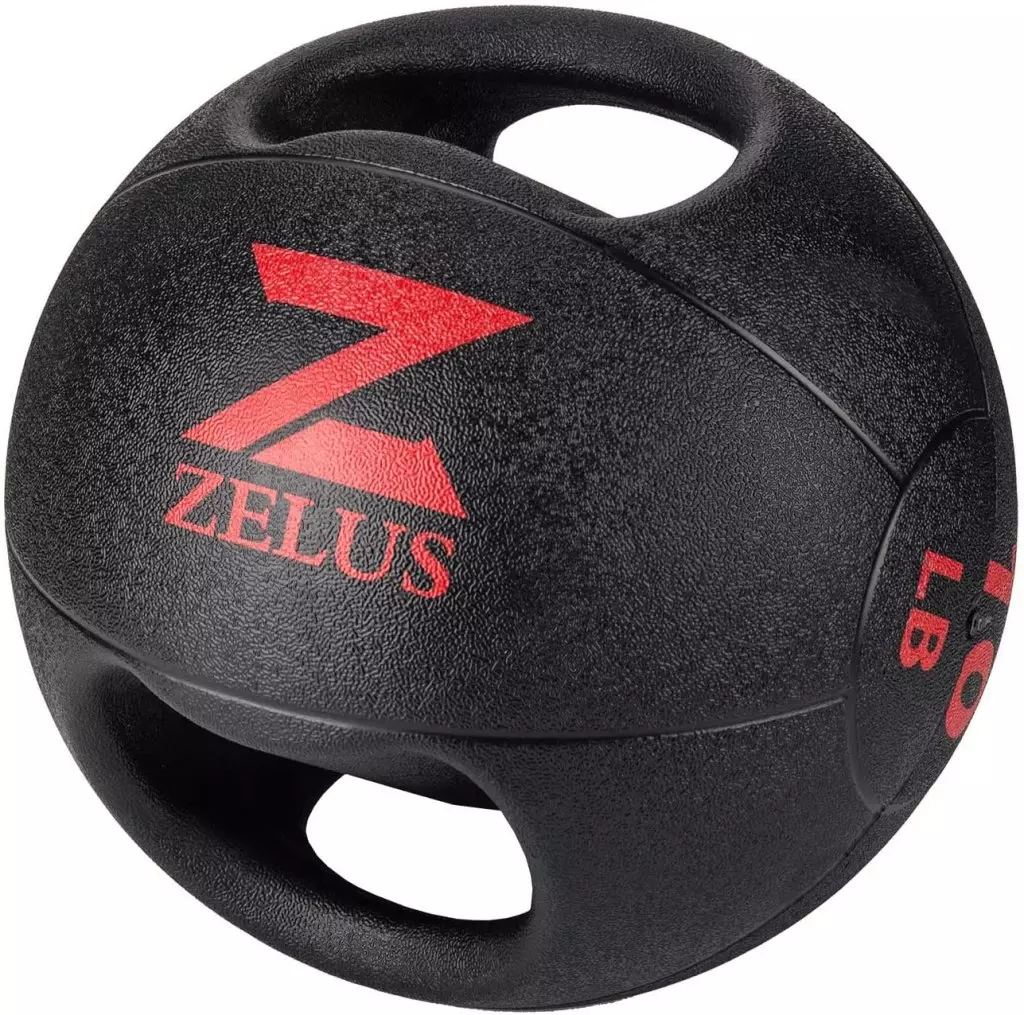 ද්විත්ව ග්‍රහණයක් සහිත ZELUS Medicine Ball