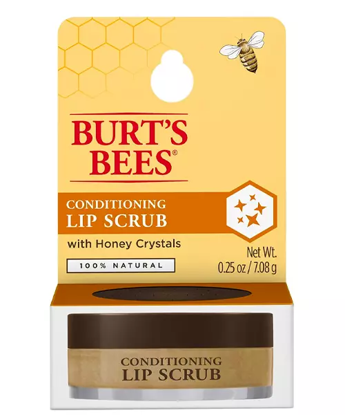 Burt's Bees 100 % naturlig plejende læbe scrub med eksfolierende honningkrystaller