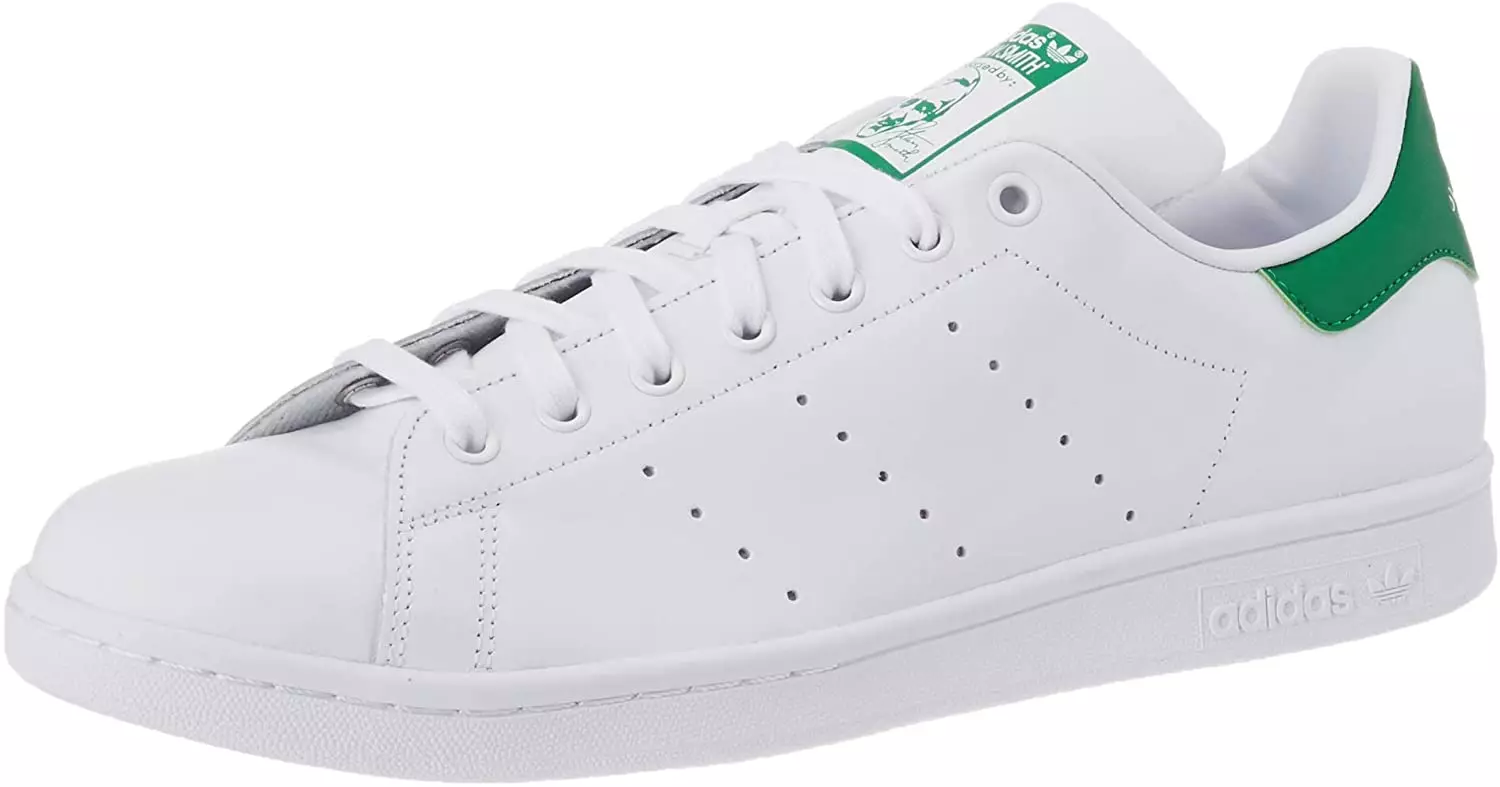 Adidas Originals meeste Stan Smithi tossud, valged rohelise aktsendiga