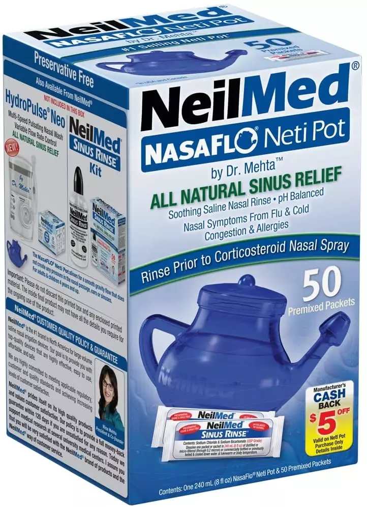 NeilMed NasaFlo Unbreakable Neti Pot