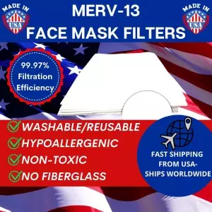 yüz maskesi filtreleri - MERV-13 Yüz Maskesi Filtreleri 10'lu Paket