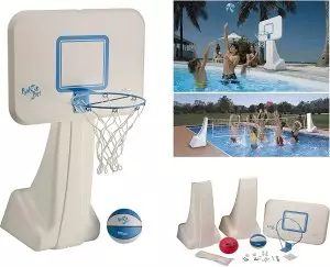 “Dunnrite Products” 2-in-1 basketbol haltasy, basseýn basketbol halkasy