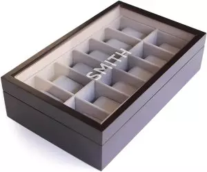 Caixa de reloxo de madeira espresso, mellor caixa de reloxo, mellores caixas de reloxo