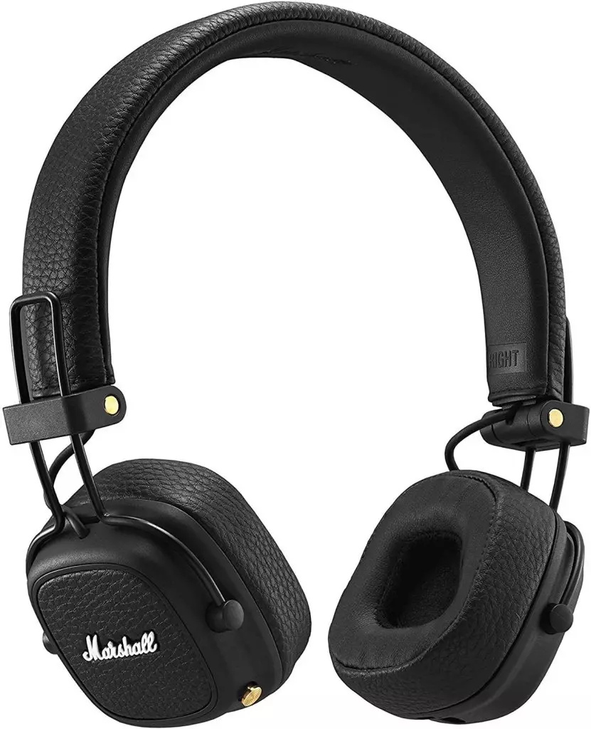 Marshall Major III Mustat langattomat Bluetooth-kuulokkeet