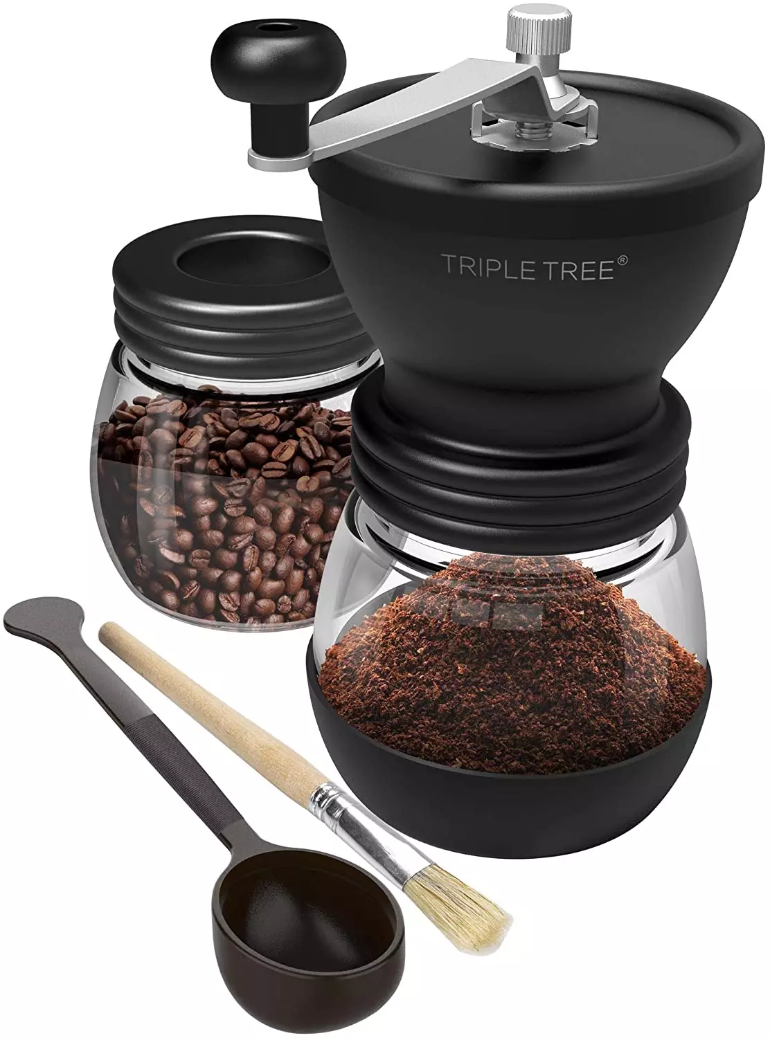 Ručný mlynček na kávu Triple Tree s keramickými frézami