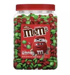 M&M ની ચોકલેટ કેન્ડીઝ ક્રિસમસ આવૃત્તિ