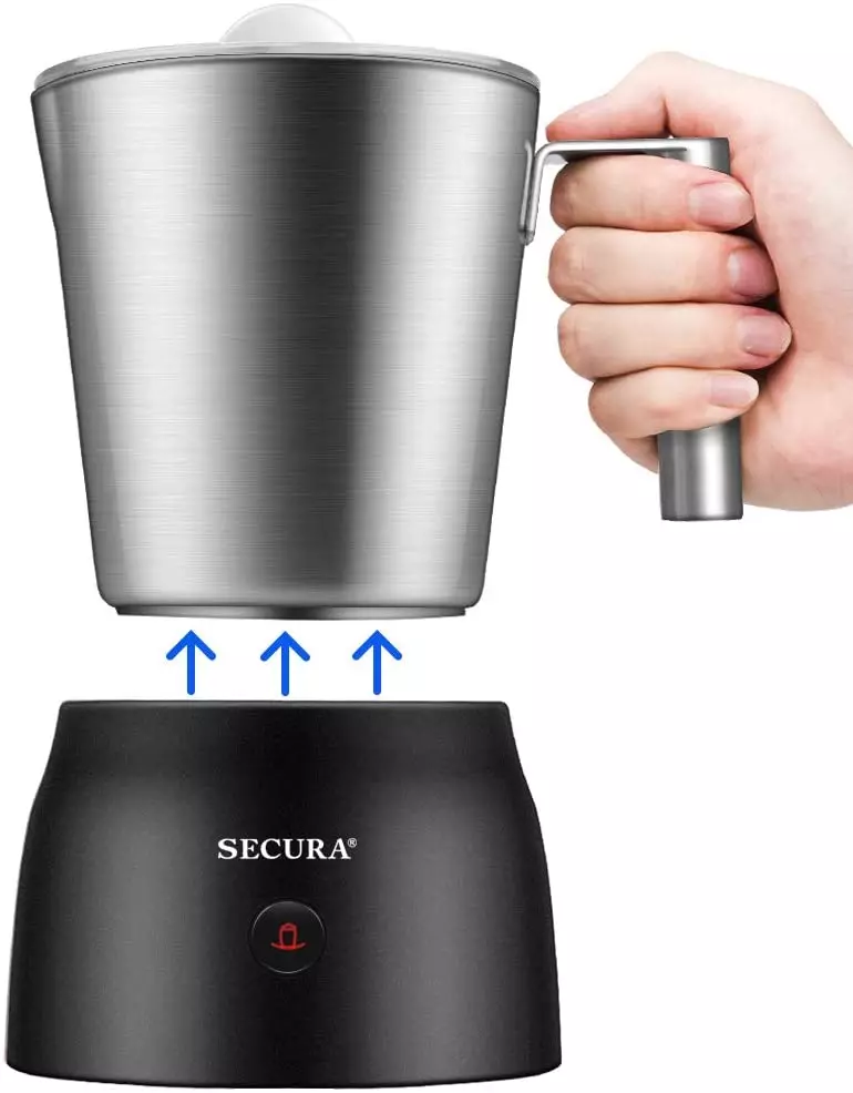 Secura 4-in-1 electric milk frother dan hot chocolate maker