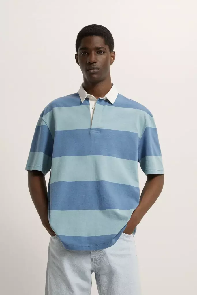 Zara Çizgili Polo Tişört