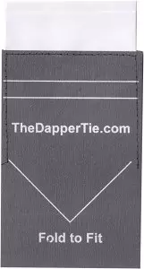 TheDapperTie - Ƙarfin Maza Mai Sauƙi Biyu Toned Pre Fold Pocket Square akan Kati