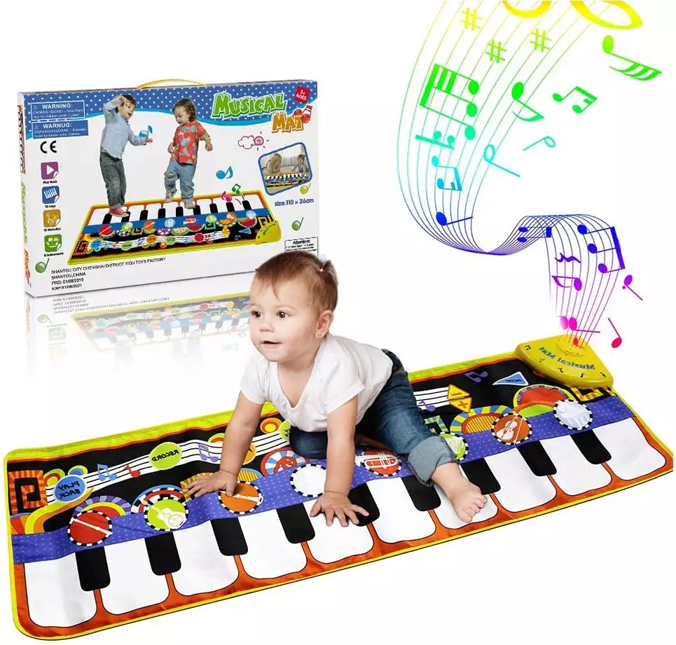 RenFox Kids Musikmattor, Musik Piano Keyboard Dansgolvmatta