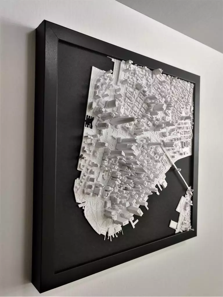 Nghệ thuật tường 3D thành phố Micropolitan