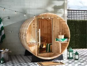 takmer nebeská vonkajšia sauna, najlepšia domáca sauna