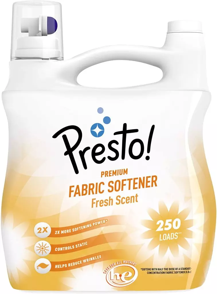 Presto! I-Concentrated Fabric Softener, izithambisa zendwangu ezihamba phambili