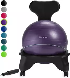 gaiam balance ball chair, desk exercise equipment