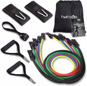 Ang TheFitLife adjustable resistance bands, desk exercise equipment, pagtrabaho samtang nagtrabaho