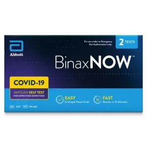BinaxNOW COVID-19 ટેસ્ટ, ઘરે કોવિડ ટેસ્ટ કિટ્સ